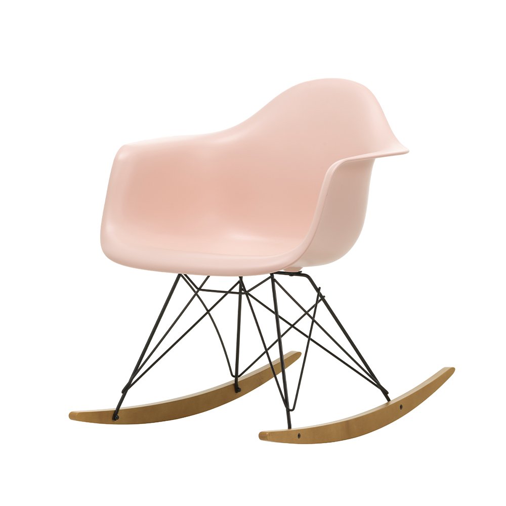 Vitra - Eames Plastic Armchair RAR | Pale rose | Black Powder Coated ...
